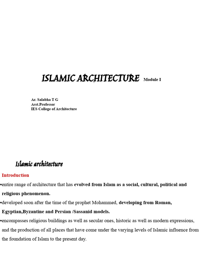 HOA Module I.sike | PDF | Mosque | Dome