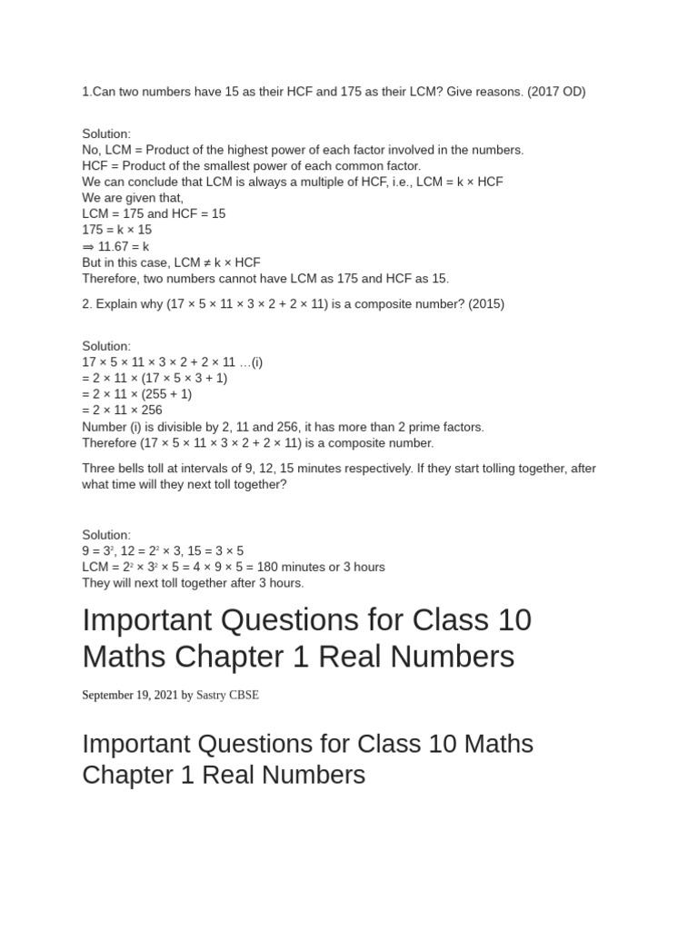 real numbers | PDF | Factorization | Rational Number