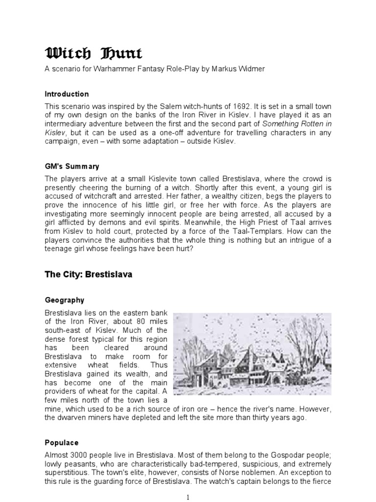 WFRP.2nd - Ed Witch | PDF | Witchcraft | Witch Hunt