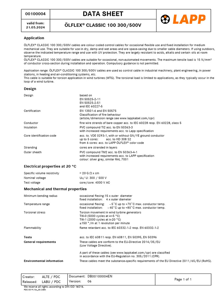 Db 00100004 En | PDF | Electrical Conductor | Wire