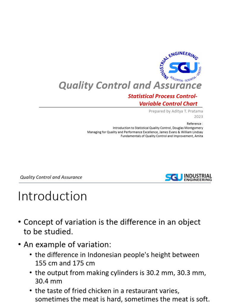06-SPC_Variable Control Chart | PDF | Statistics | Scientific Method