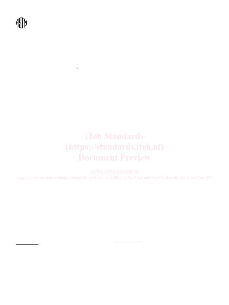 Astm A1016 A1016m 01 | PDF | Steel | Pipe (Fluid Conveyance)