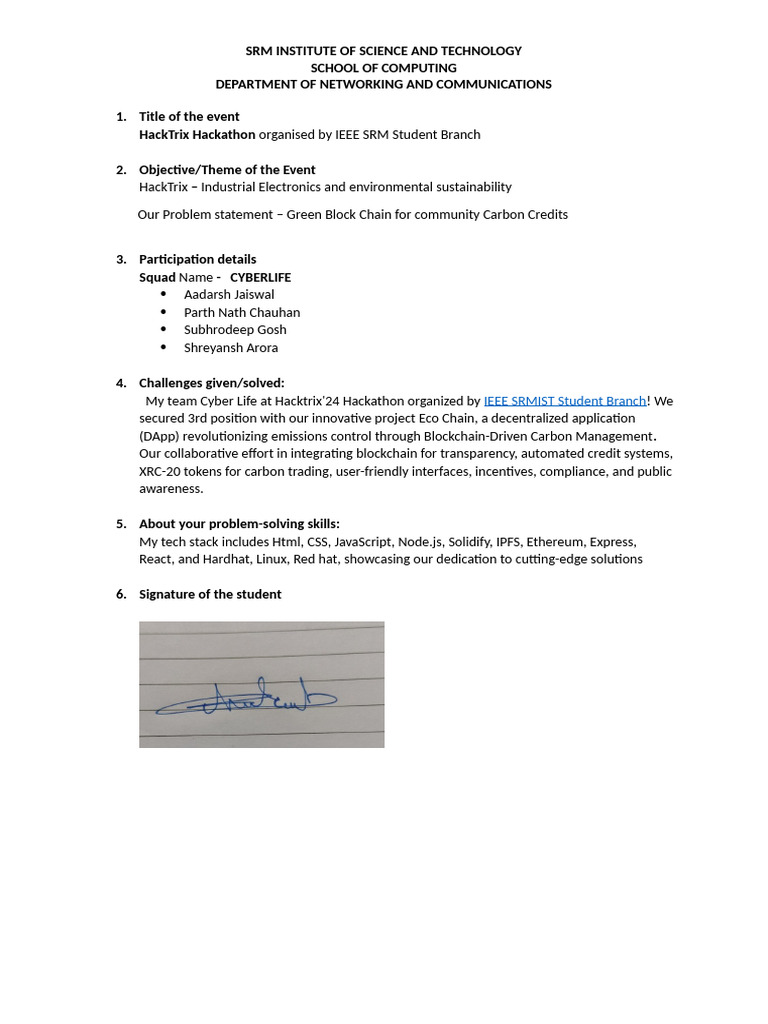 RA013 Event report-Template-QS-1 | PDF