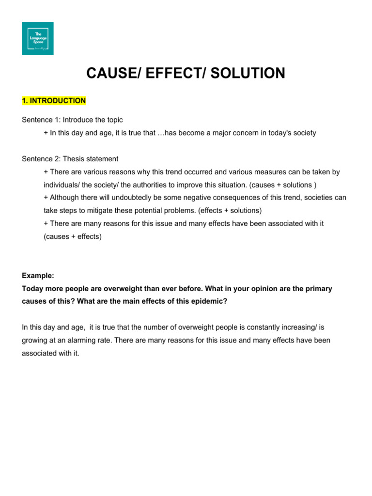 Causes - Effects - Solution | PDF | Obesity | Sedentary Lifestyle