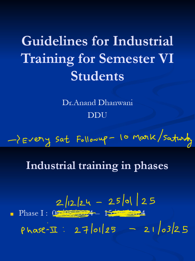 Industrial Training Guidelines VI | PDF