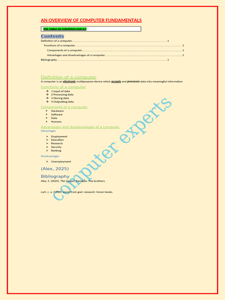 An Overview of Computer Fundamentals | PDF