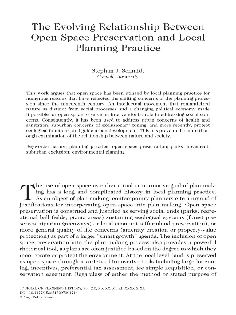 The Evolving Relationship Between Open Space Preservation and Local ...