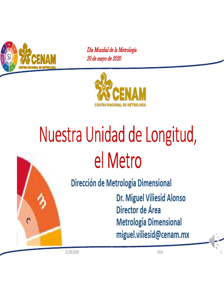 Nuestra Unidad de Longitud El Metro MVA_p | PDF | Metro | Metrología