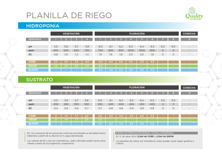 Planilla de Riego QN 2 Vigente-1 - 231121 - 174659-11 | PDF