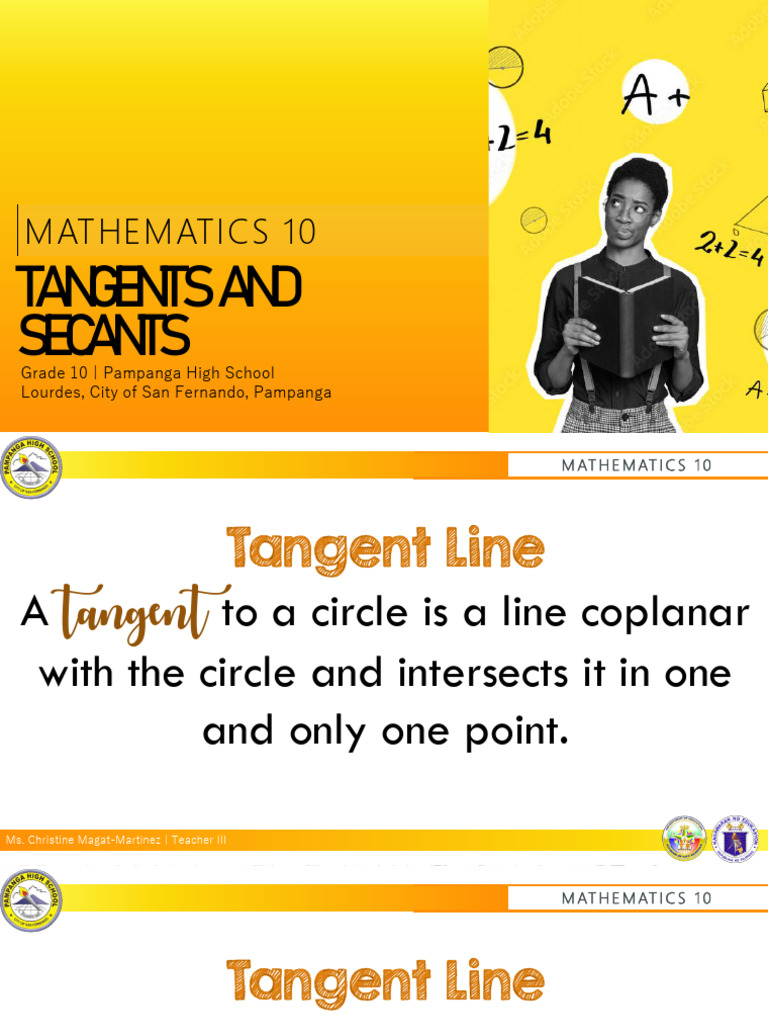 Tangents and Secants in Geometry | PDF | Tangent | Circle