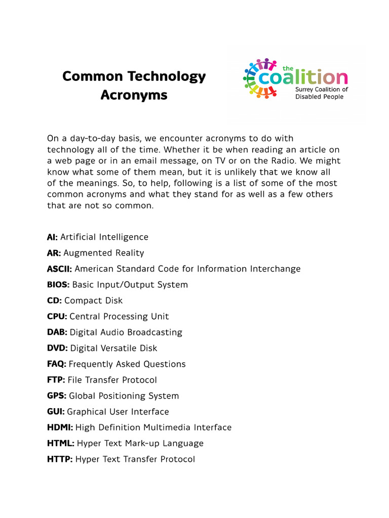 Common-Technology-Acronyms | PDF