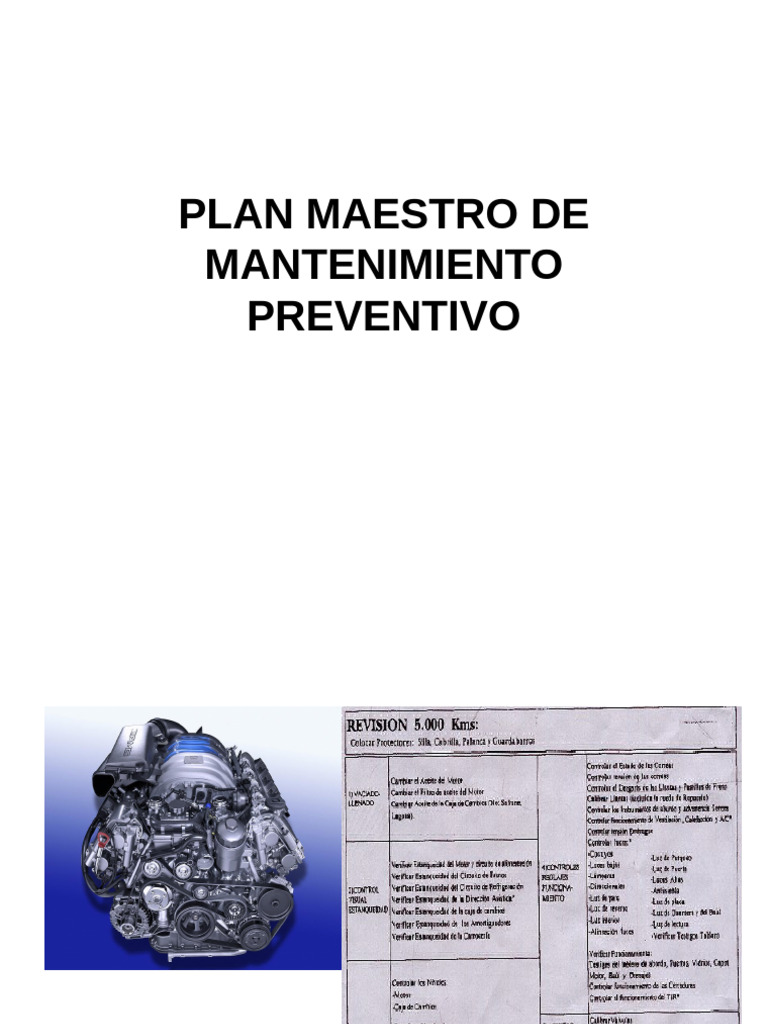 Tema 04 Plan Maestro de Mantenimiento Preventivo | PDF | Soldadura | Construcción
