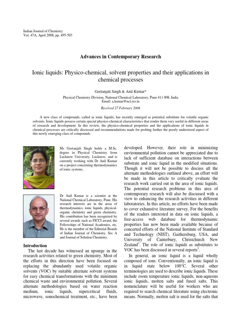 Ijca 47a (4) 495-503 | PDF | Reaction Rate | Viscosity