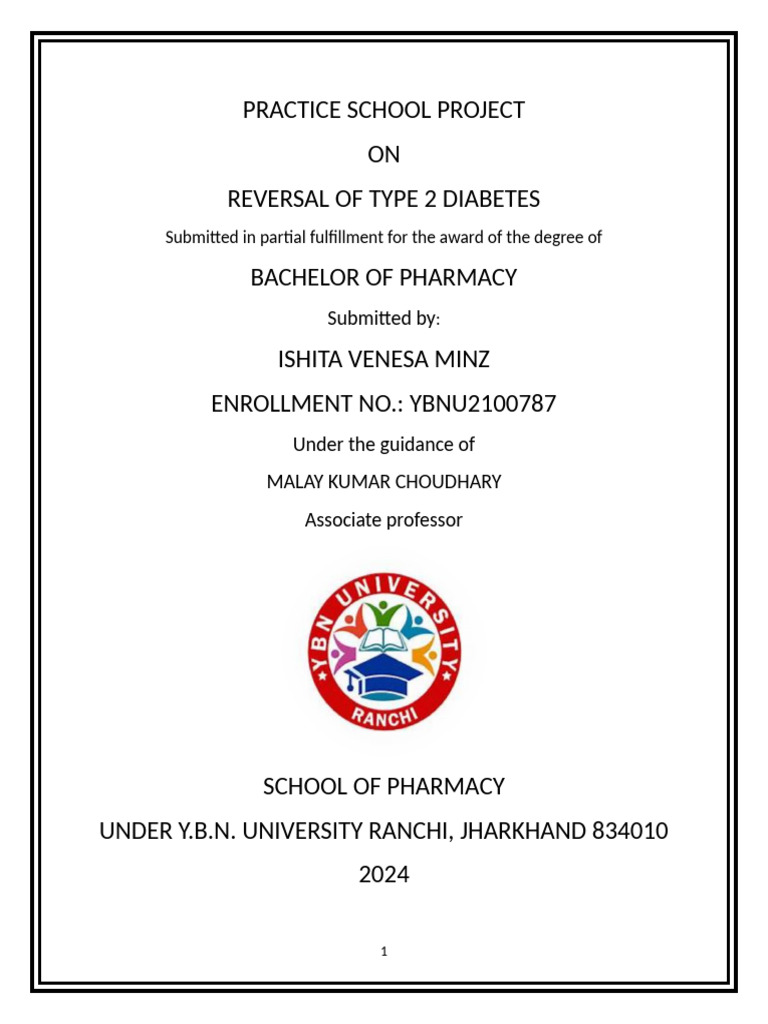 REVERSAL OF DIABETES (Sem 3 Project) | PDF | Diabetes | Cholesterol