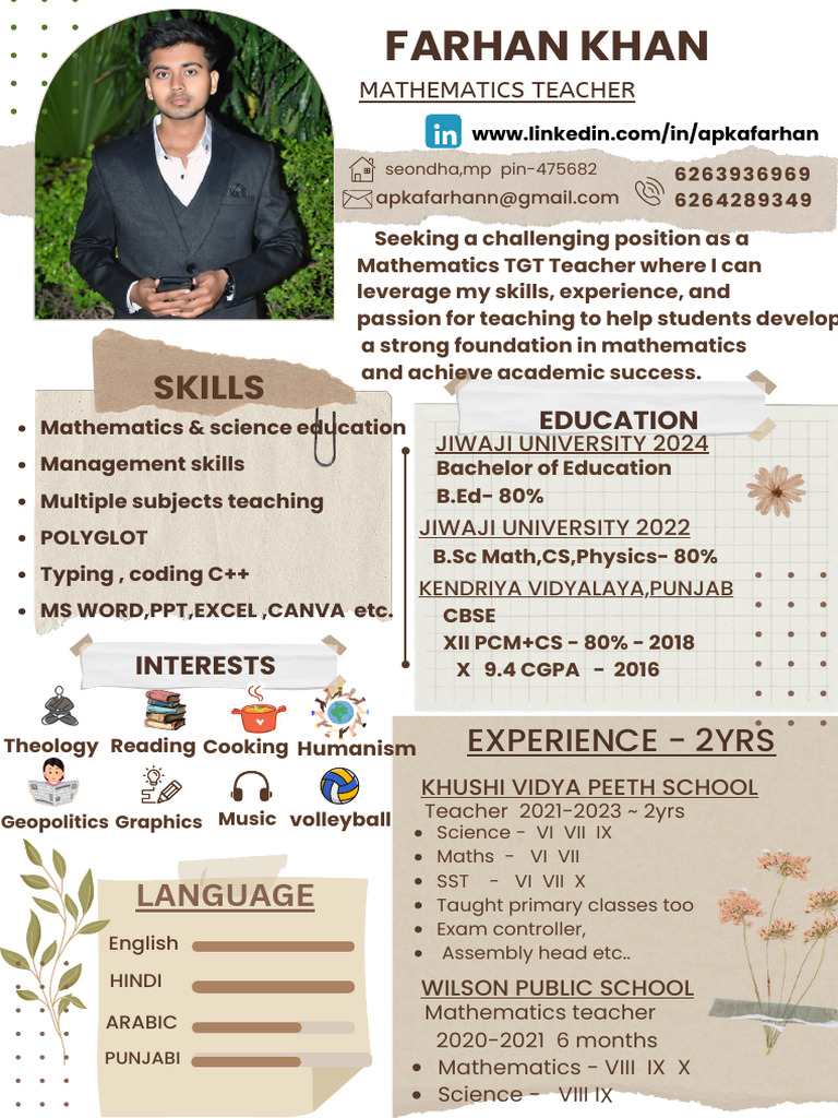 Resume Farhan | PDF | Mathematics