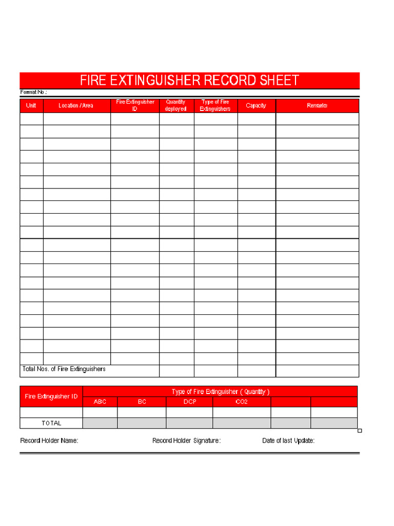 Fireextinguisher Recordsheet | PDF
