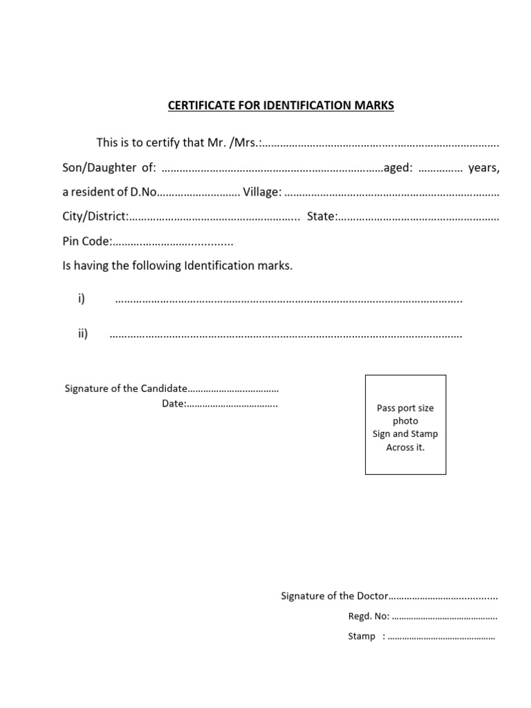 6.moles Identification Certificate | PDF