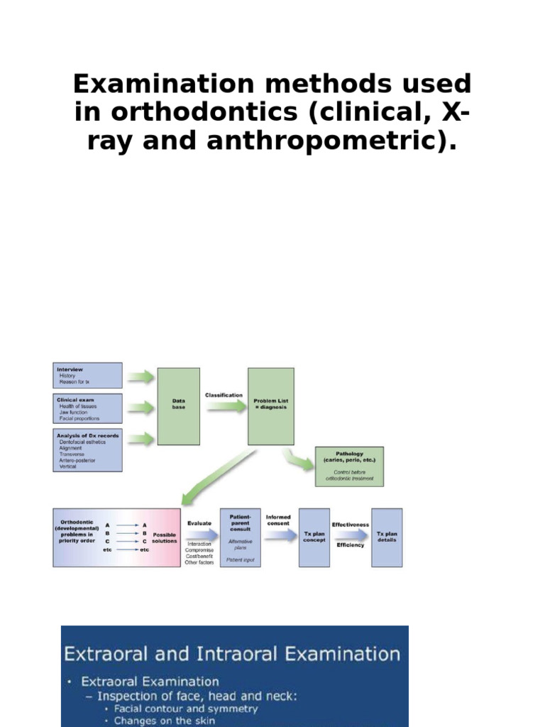 Orthodontic Examination Methods Overview | PDF | Orthodontics ...