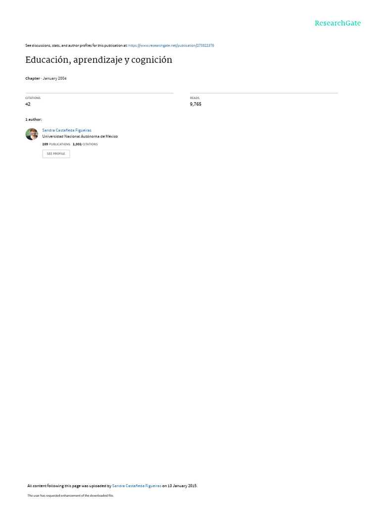 Cap4-Educación Aprendizaje y Cognición | PDF