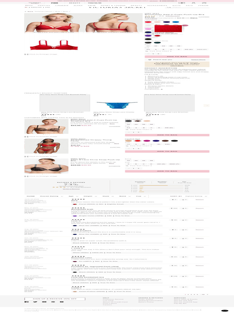 Bombshell Push-Up Bra Overview | PDF | Bra | Undergarment