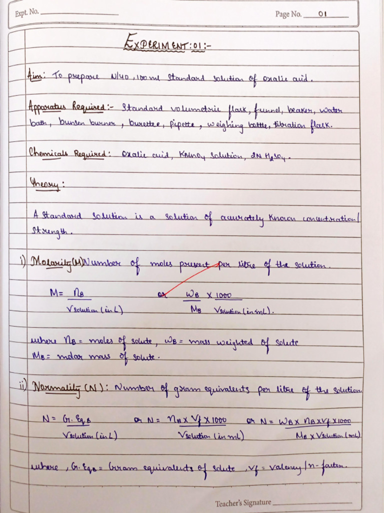 Standard Solution Preparation Pdf