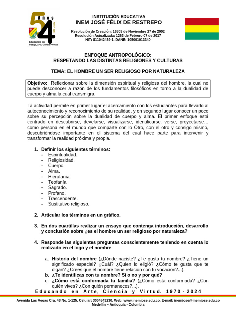 Reflexión sobre la Religiosidad Humana | PDF | Educación en artes liberales