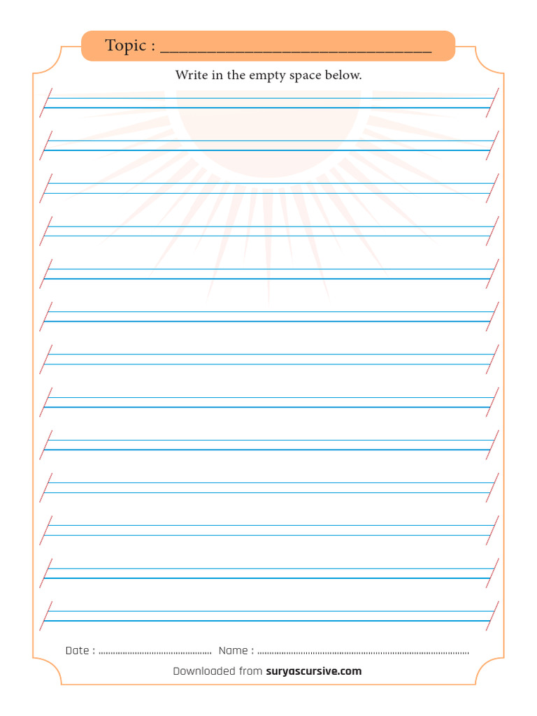 Blank 2 Lined Worksheet | PDF