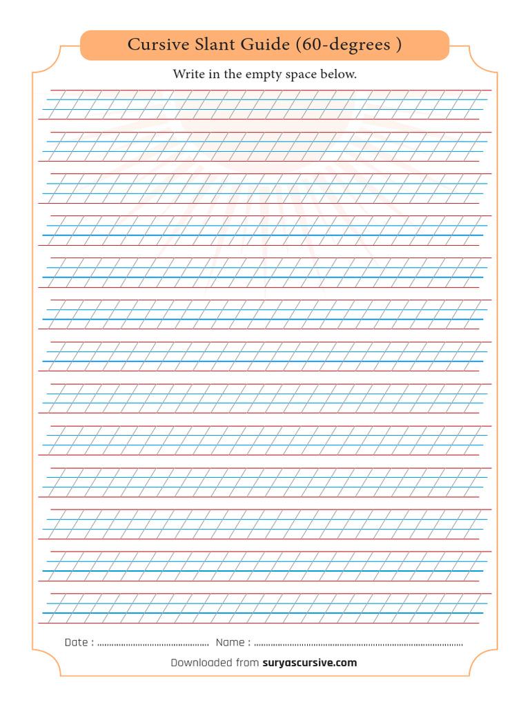 Cursive-Slant-Guide-60-Degrees | PDF