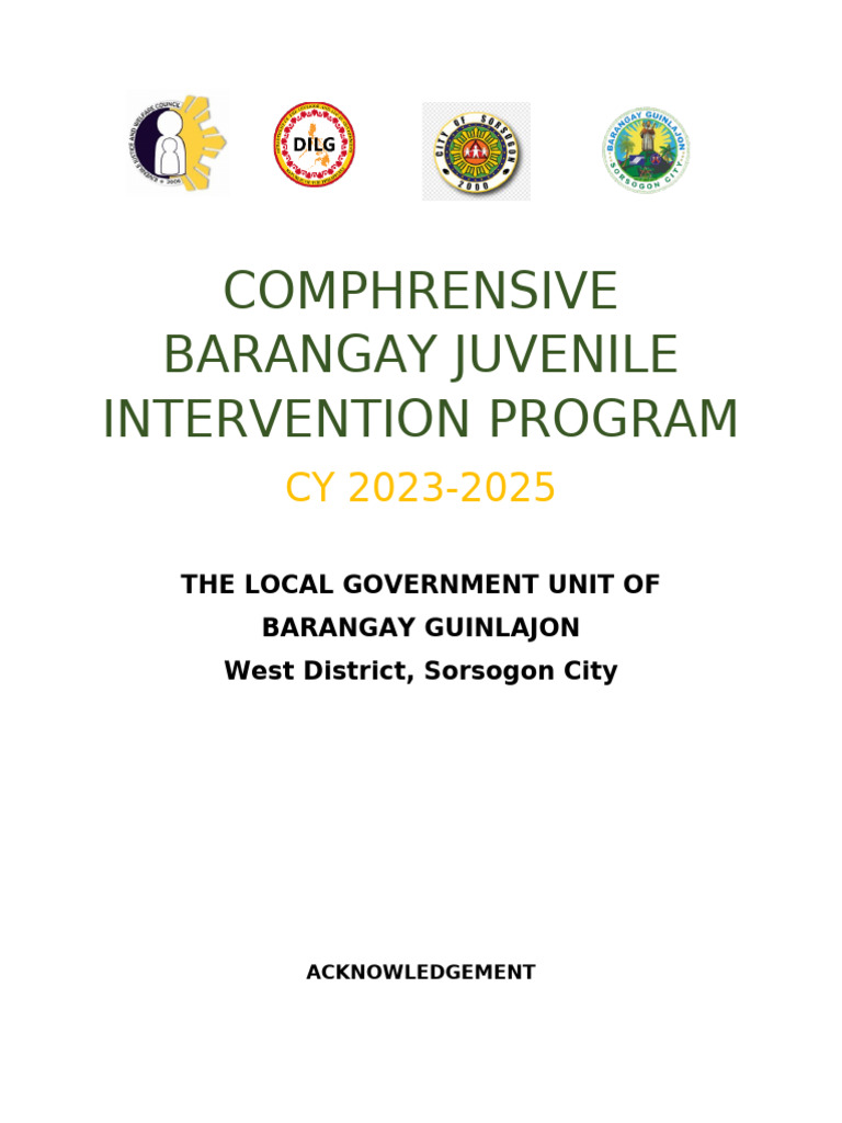 Comprehensive Barangay Juvenile Program | PDF | Justice | Crime & Violence