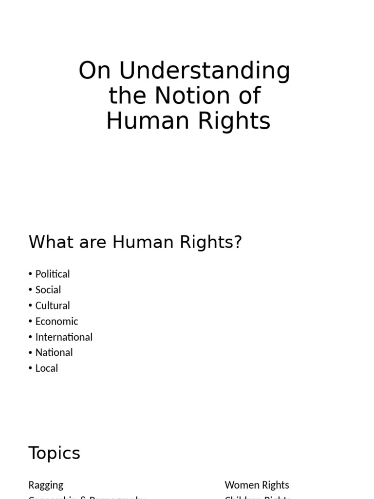 On The Notion of Human Rights | PDF | Human Rights | Rights