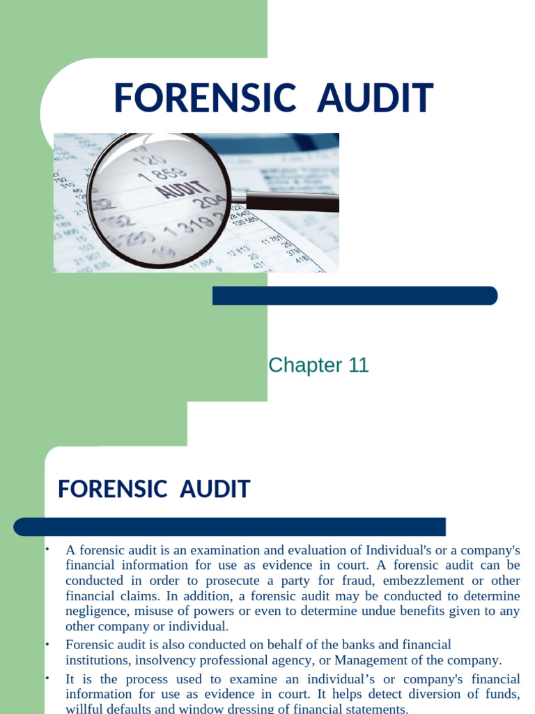 Chapter 11 Forensic Audit | PDF | Audit | Fraud