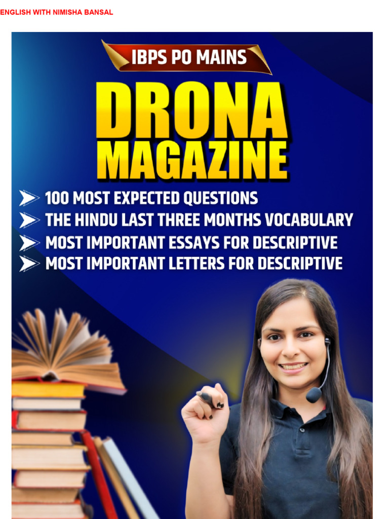 Drona Magazine by Nimisha Ma'am 4TH November 2024 | PDF | Biotechnology | Inflation