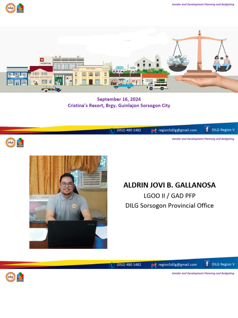 Final Barangay GAD Presentation | PDF | Gender And Development | Gender ...
