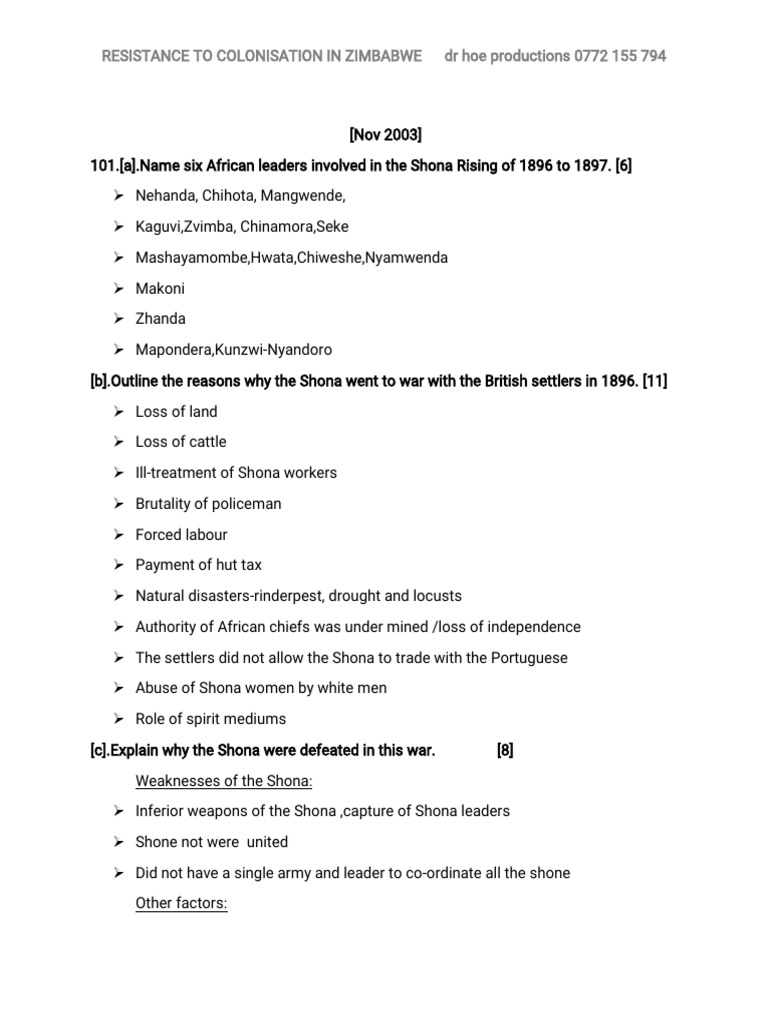 RESISTANCE TO COLONISATION Edited | PDF