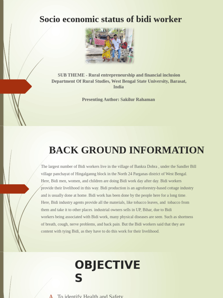 Socio Economic Status of Bidi Worker | PDF