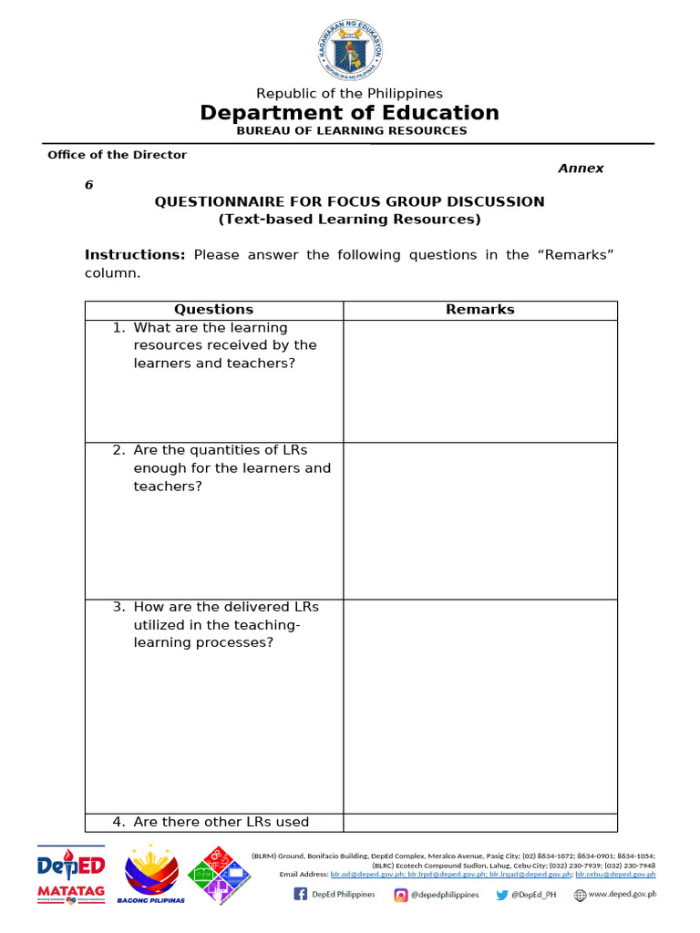 Questionnaire For Monitoring | PDF | Learning