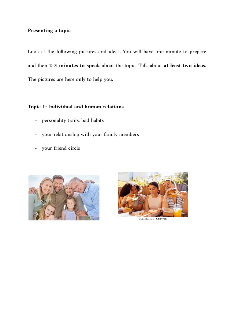 Presenting a topic | PDF