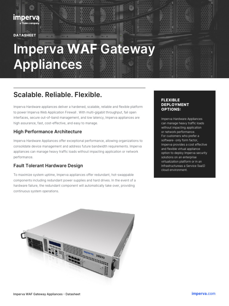 Imperva WAF Gateway Appliances Overview | PDF | Computer Network ...