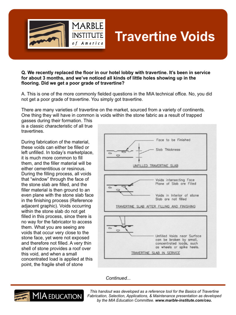 travertine_voids_handout | PDF | Building Engineering | Materials