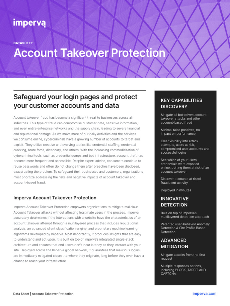 Account-Takeover-Protection | PDF | Crime Prevention | Information ...