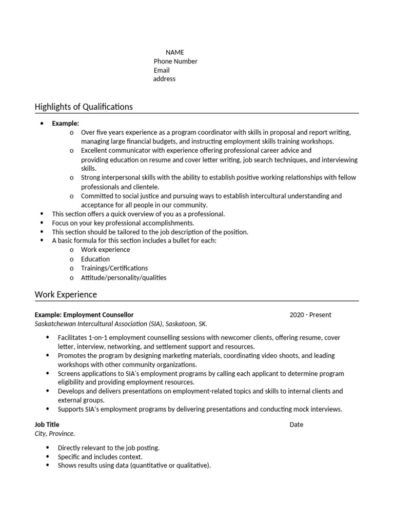 Chrono Resume Template2 | PDF | Résumé | Human Communication
