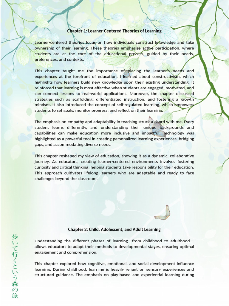 Fresh Natural Forset Letter WPS Office | PDF | Metacognition | Motivational