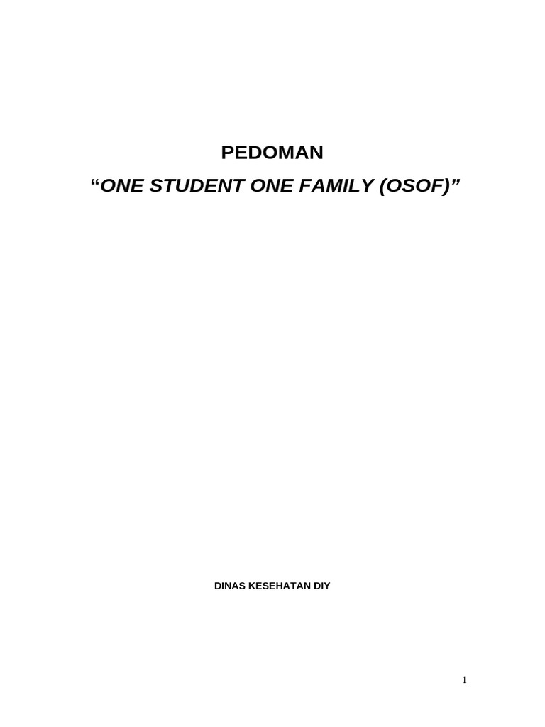 Draft Pedoman Osof | PDF
