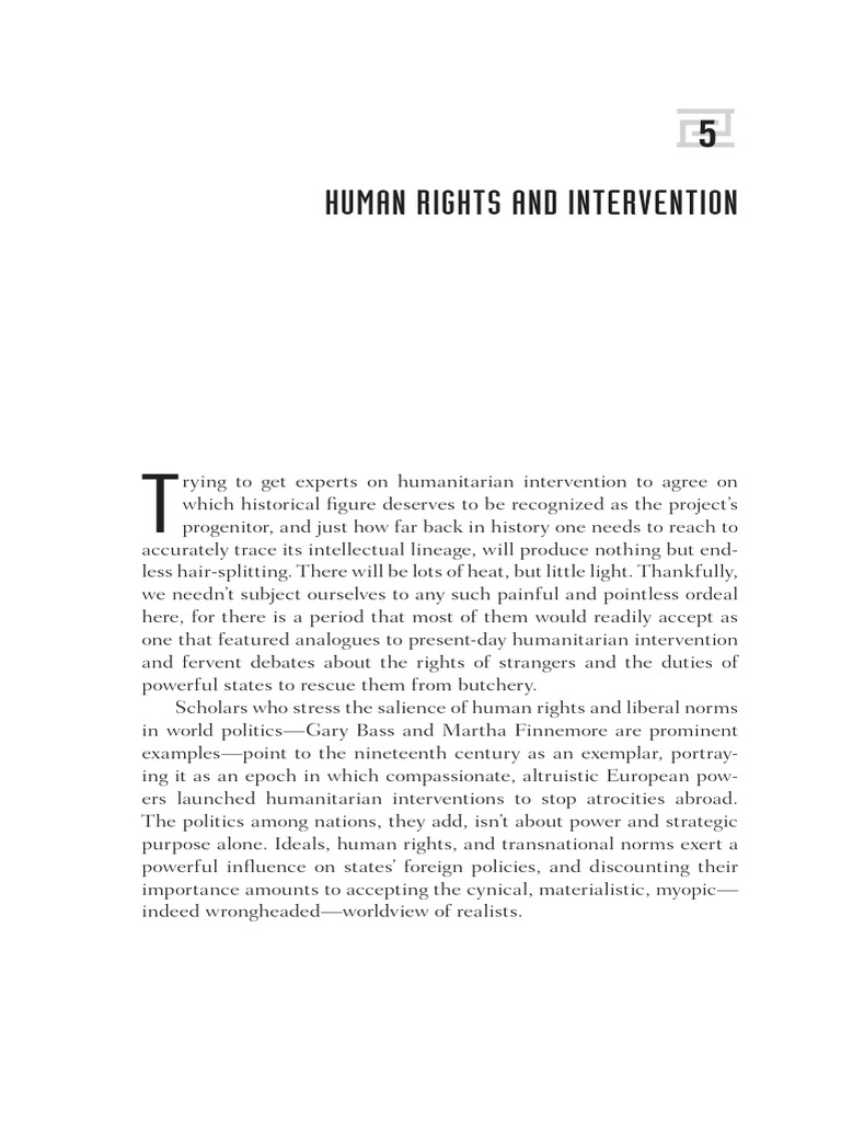 The Conceit of Humanitarian Intervention - (5 Human Rights and ...