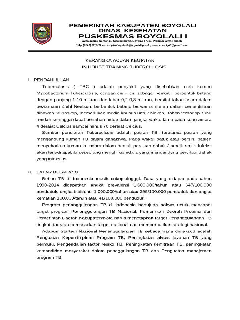 KAK in House Training TBC | PDF