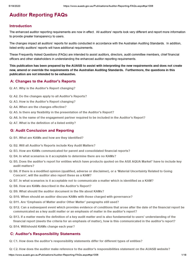 Australia | PDF | Auditor's Report | Going Concern