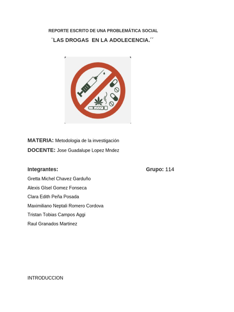 REPORTE ESCRITO DE UNA PROBLEMÃ - TICA SOCIAL Recuperado | PDF