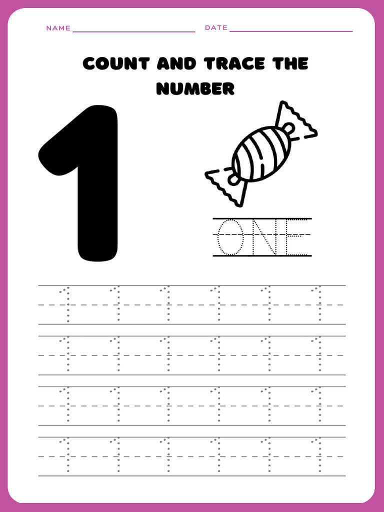 Number Tracing Worksheets PDF | PDF