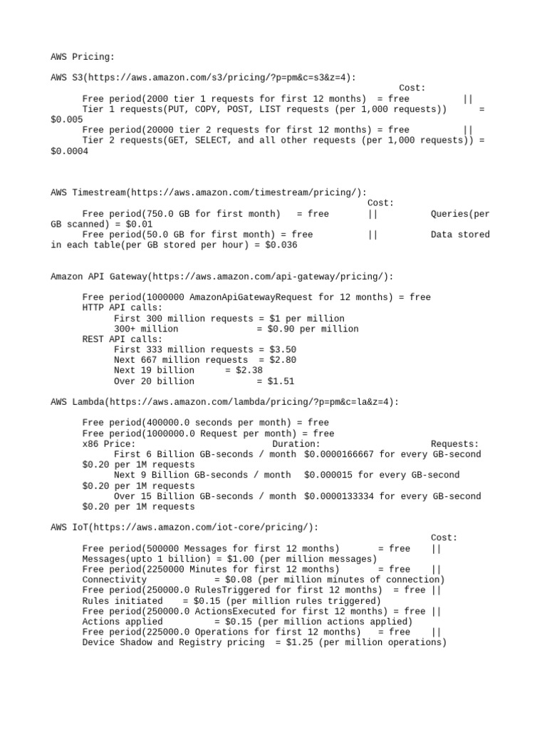 AWS Pricing | PDF | Amazon Web Services | Computer Science