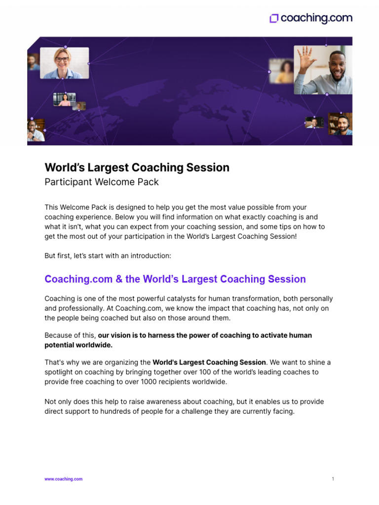 Participant Welcome Pack 1 | PDF | Psychotherapy | Mentorship